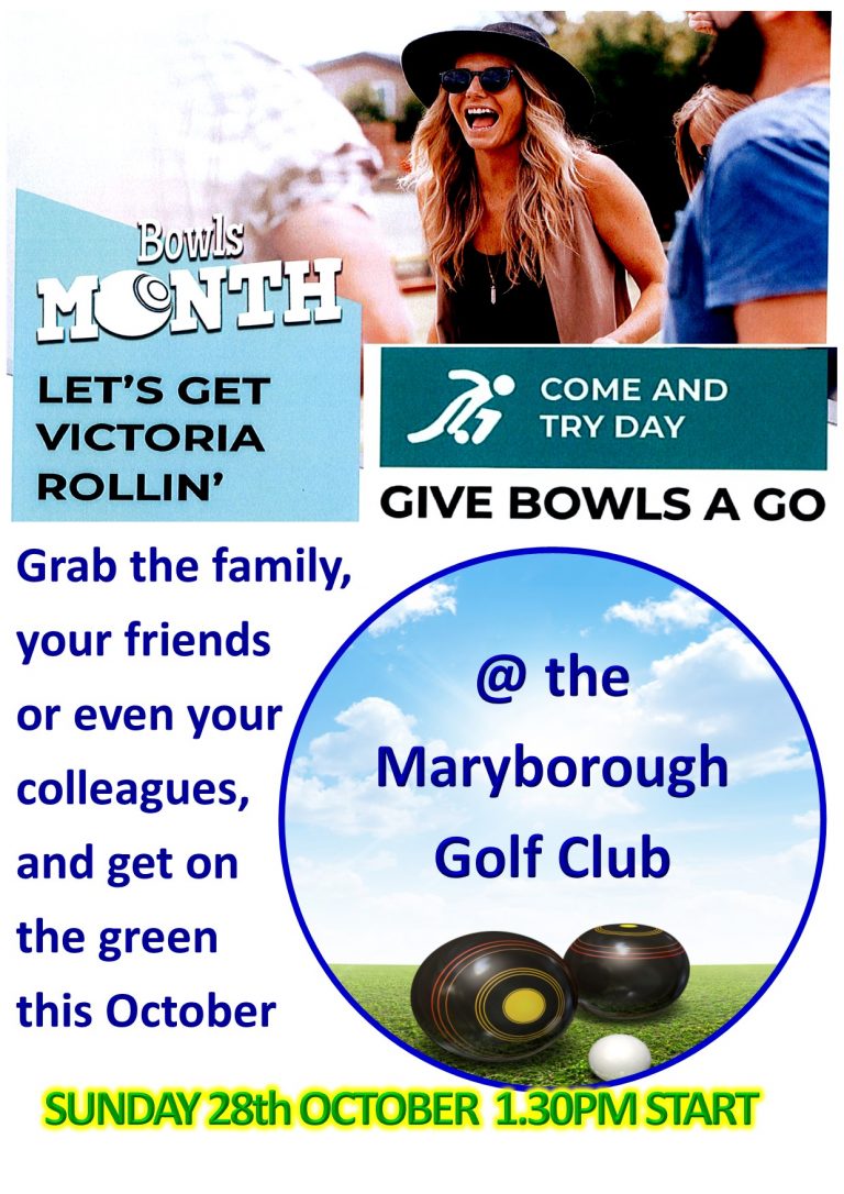 try-bowls - Maryborough Golf Club Lawn Bowls & Bistro